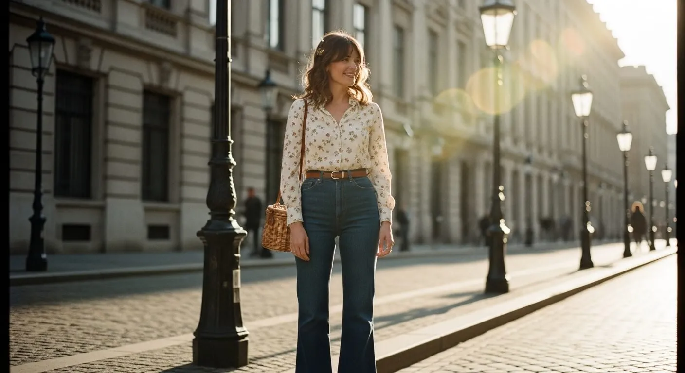 How To Style Flared Jeans For Retro Charm - Outfit Dr